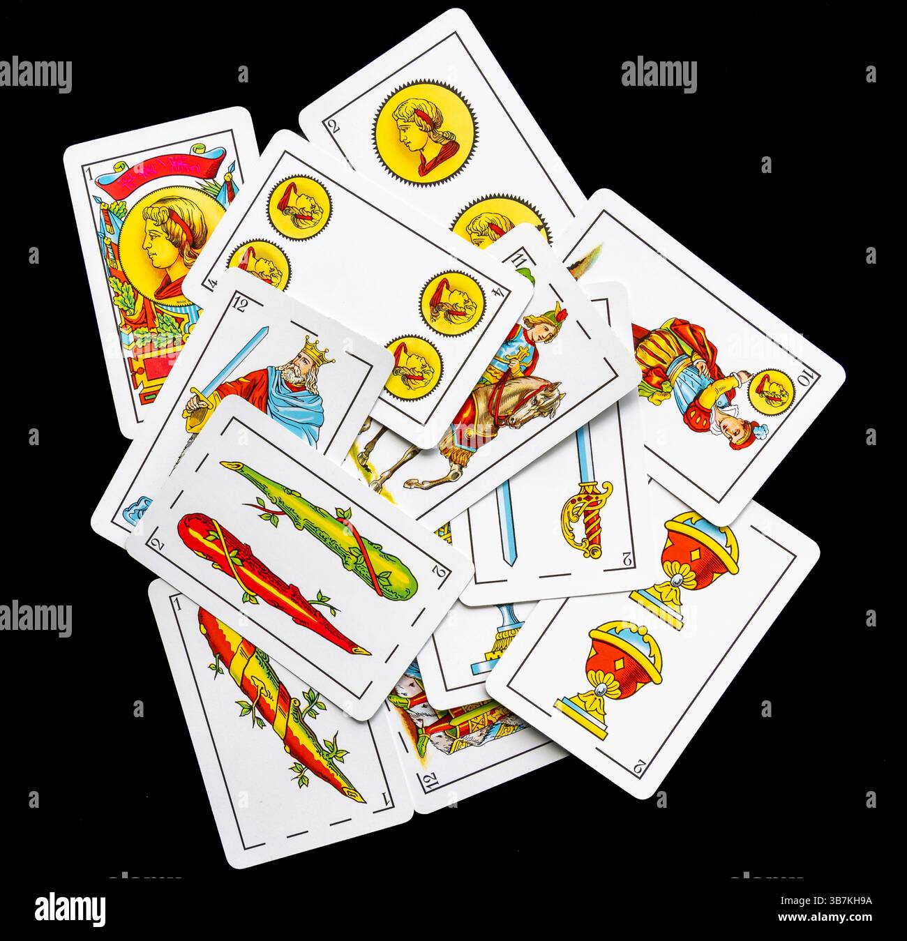 Classic Spanish Playing Cards: Traditional Game Cards Stock Photo - Alamy
