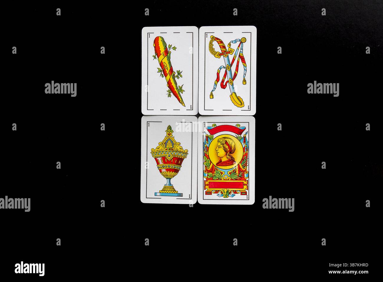 Classic Spanish Playing Cards: Traditional Game Cards Stock Photo - Alamy