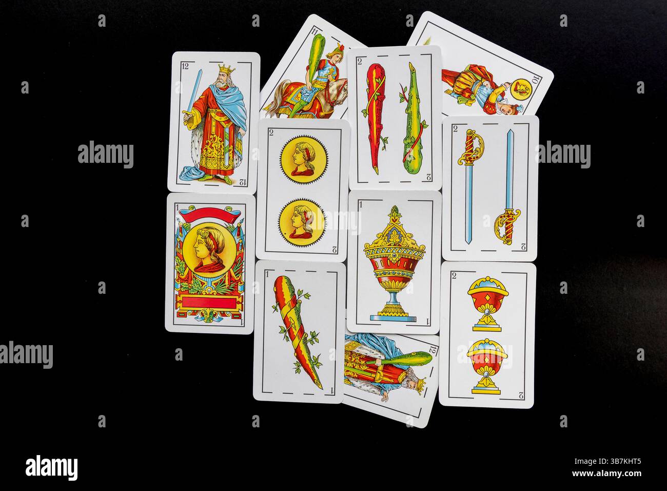 Classic Spanish Playing Cards: Traditional Game Cards Stock Photo - Alamy