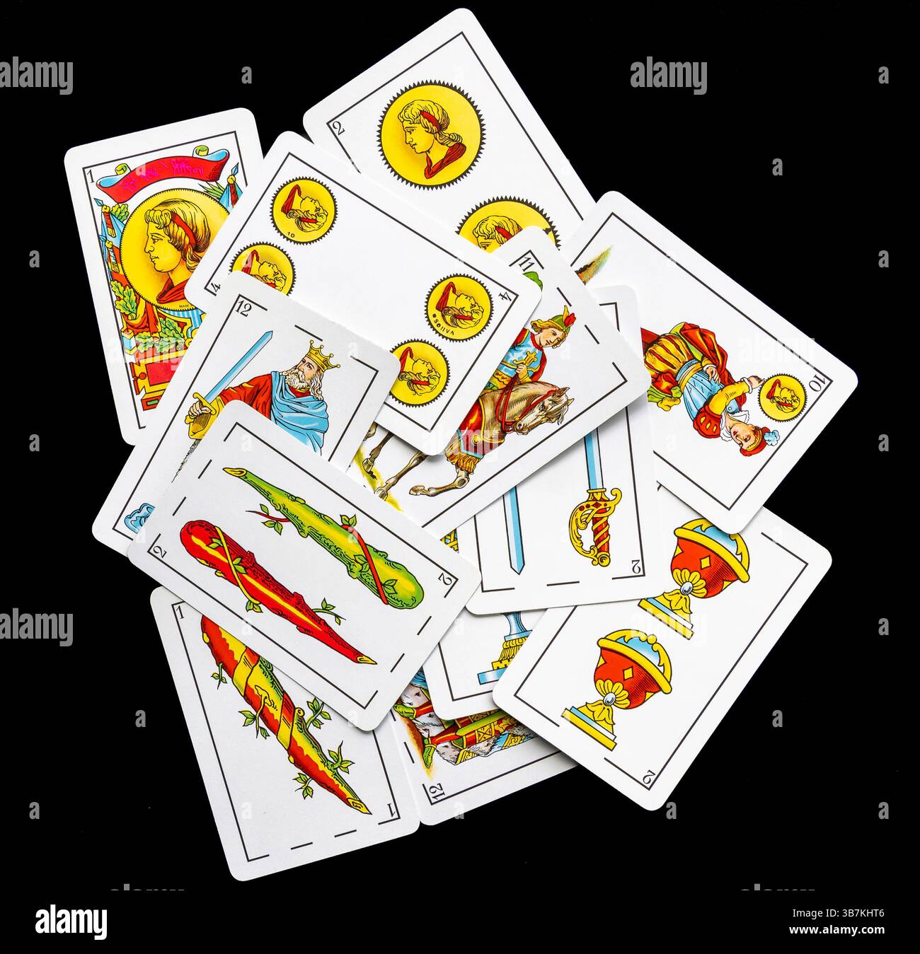 Classic Spanish Playing Cards: Traditional Game Cards Stock Photo - Alamy