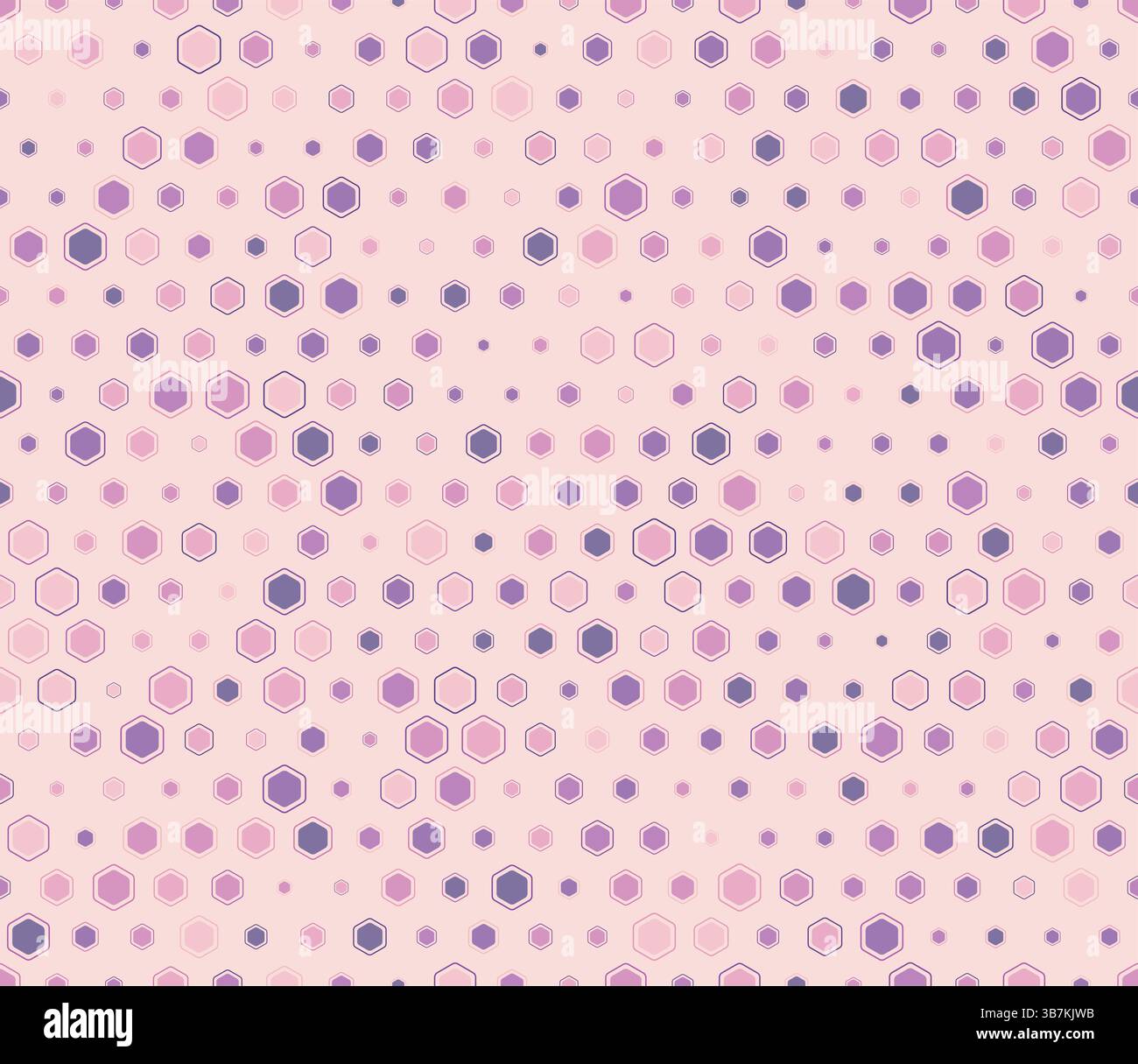 Honeycomb mosaic background. Multicolored geometric elements of varied sizes. Rounded hexagons ...