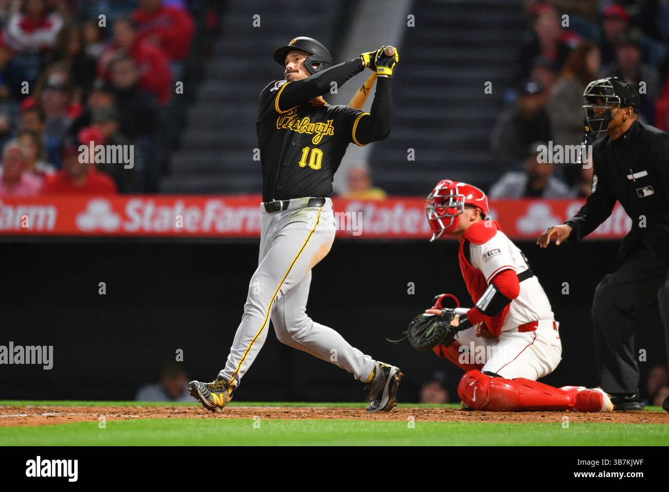 ANAHEIM, CA - APRIL 24: Pittsburgh Pirates outfielder Bryan Reynolds ...