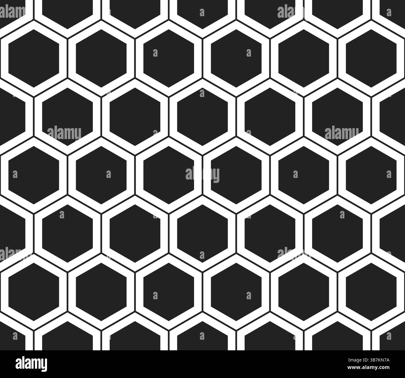 Pattern of hexagon shapes. Simple hexagon grid with inner solid cells ...
