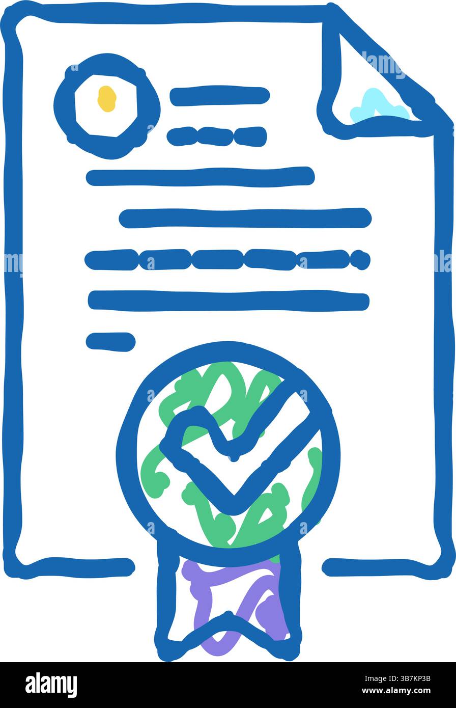 document quality icon doodle illustration Stock Vector Image & Art - Alamy