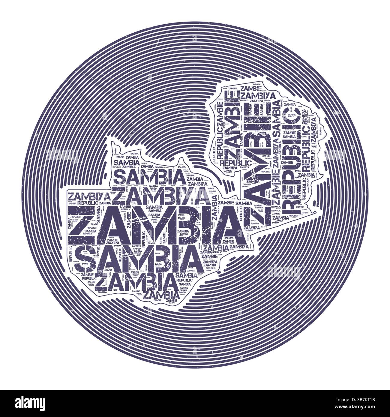 Zambia Vector Image. Country round logo design. Zambia poster in ...