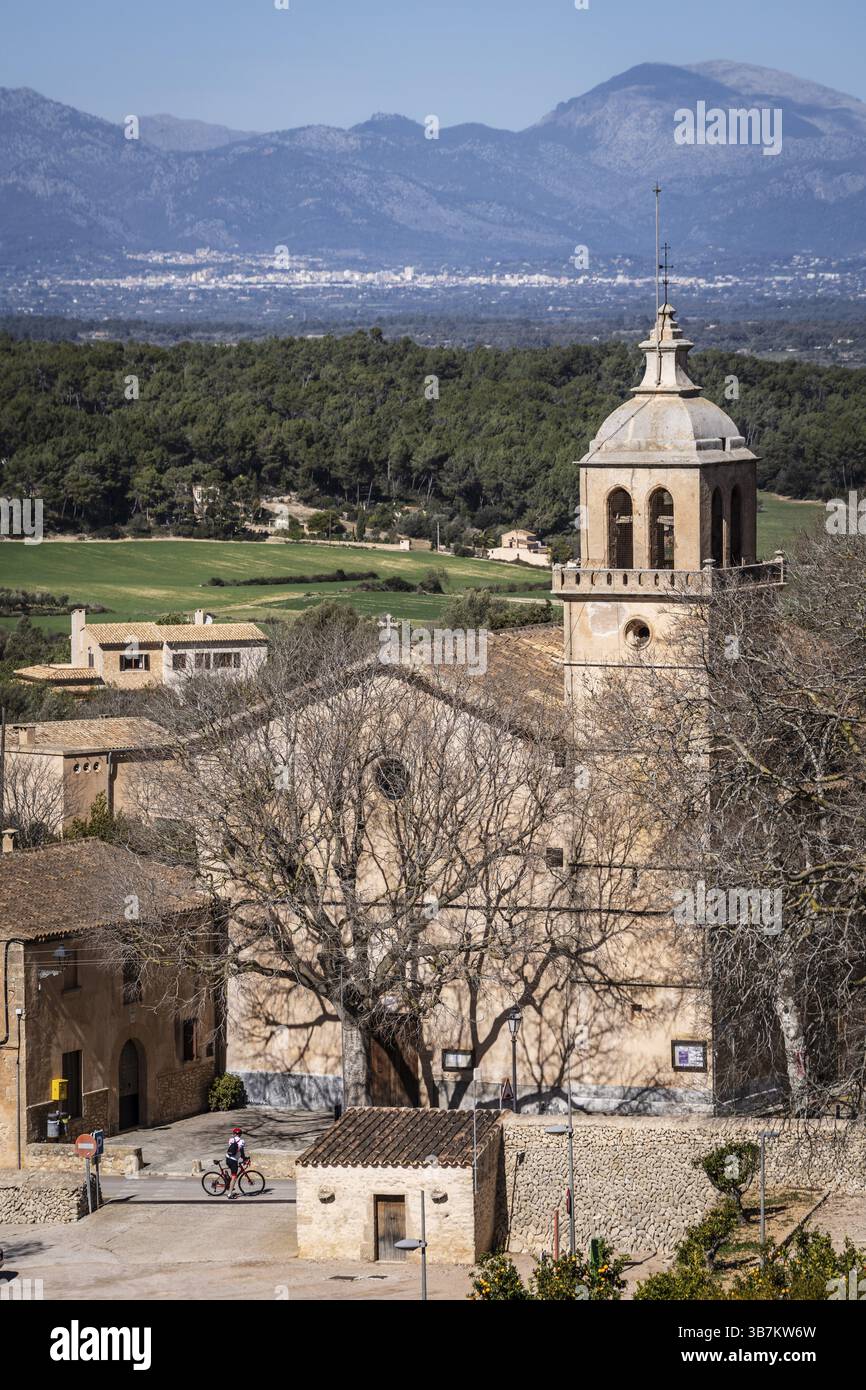 Town of Randa, parish church of the Immaculate Conception and Ramon ...