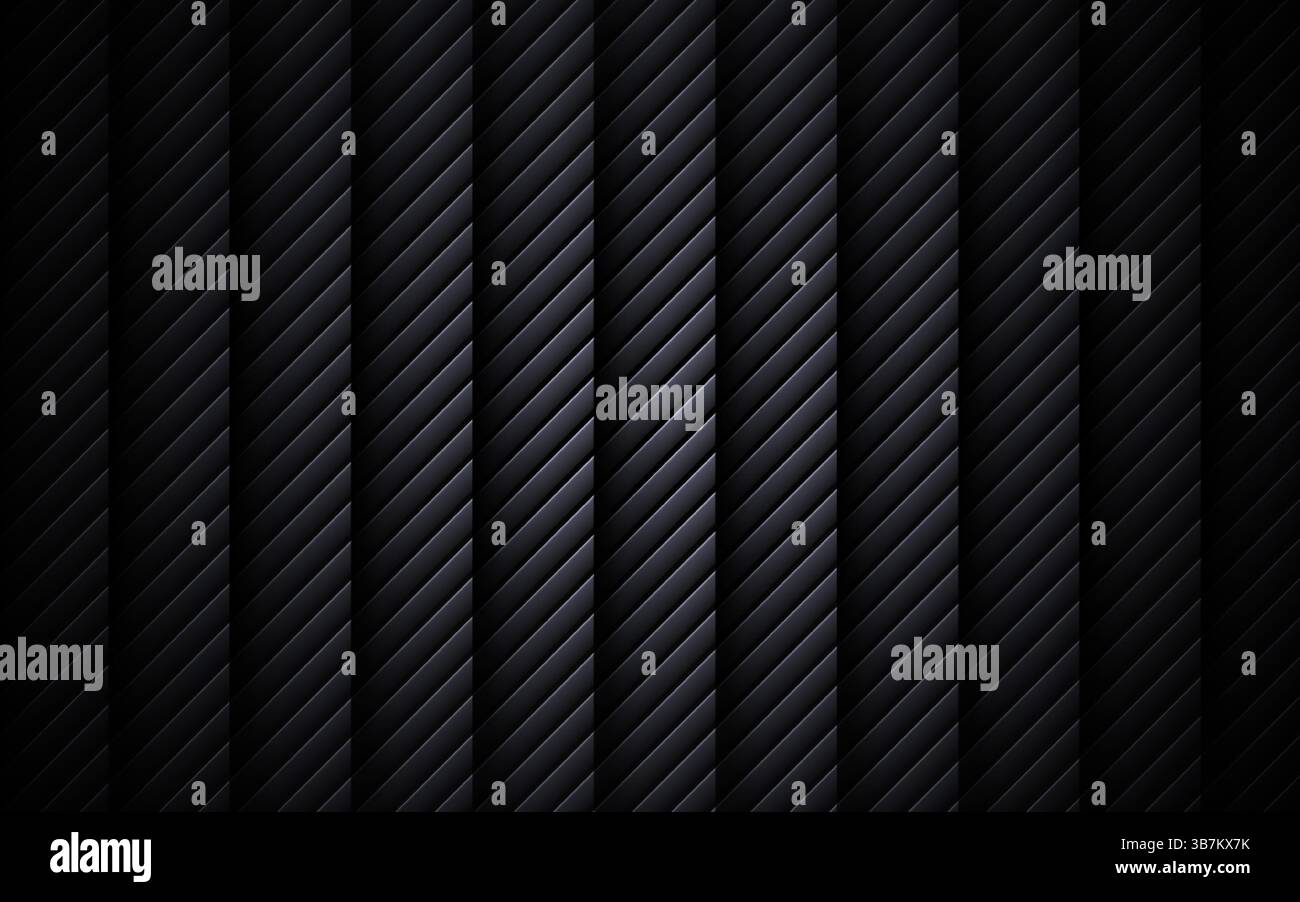 Metal black background. Dark abstract carbon texture with diagonal ...