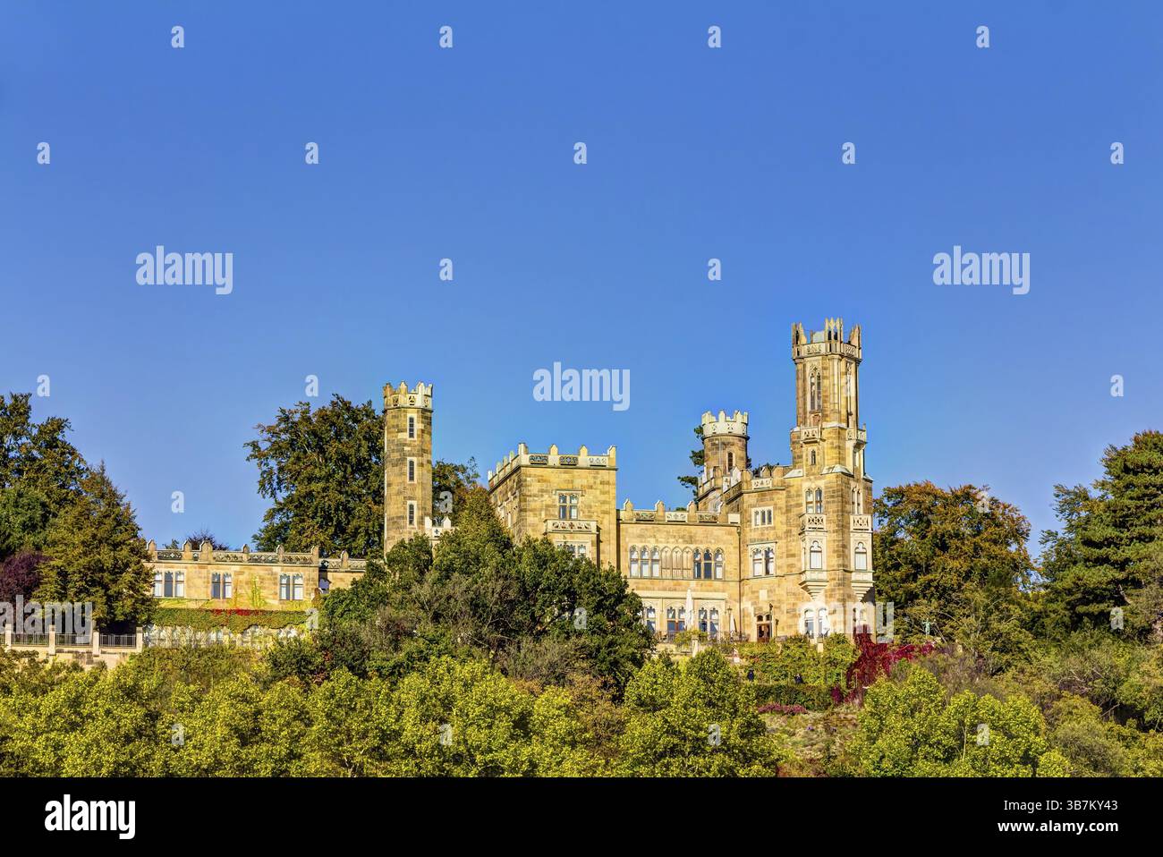 Eckberg Castle in Dresden a part from the three Elbe river hillside ...