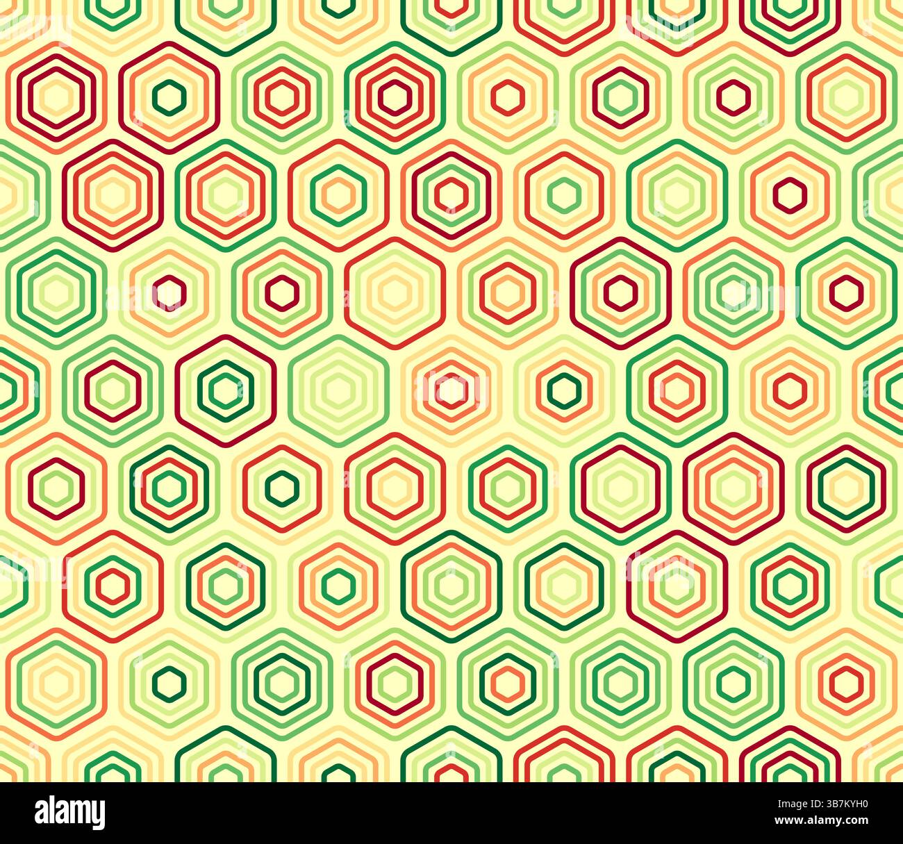 Seamless mosaic background. Bold stacked rounded hexagons mosaic cells ...