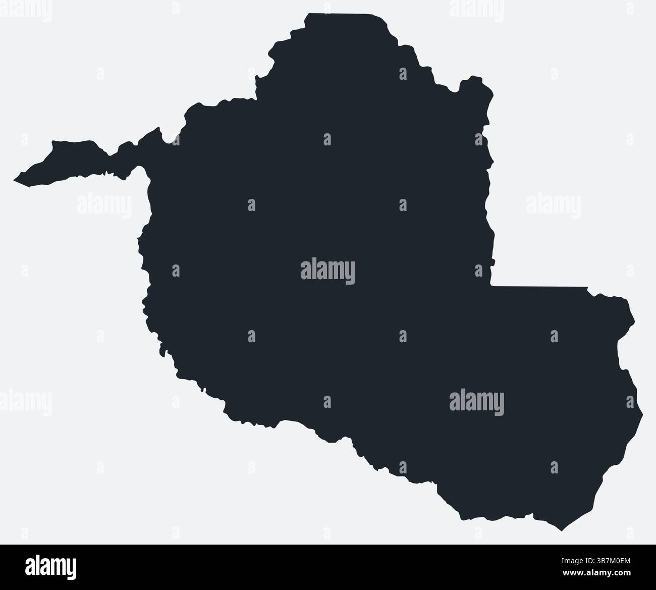 Rondonia map. Just a simple border map. Shape of the state. Flat blank ...