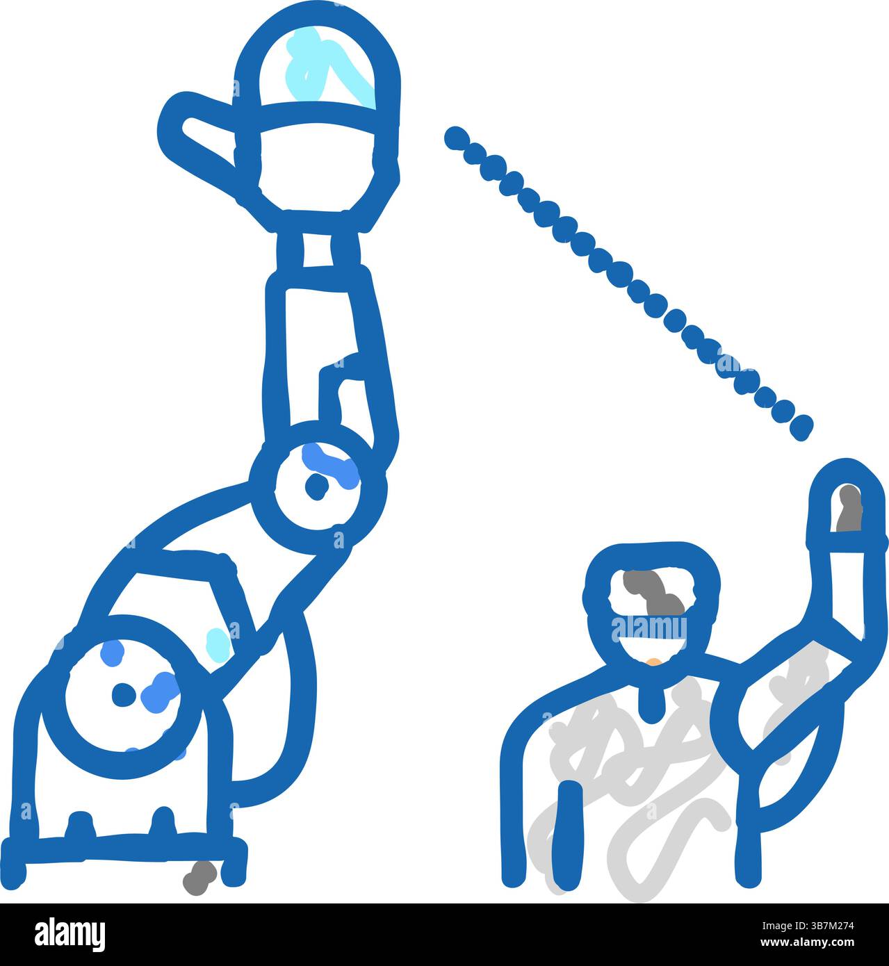 teleoperated robot icon doodle illustration Stock Vector Image & Art ...