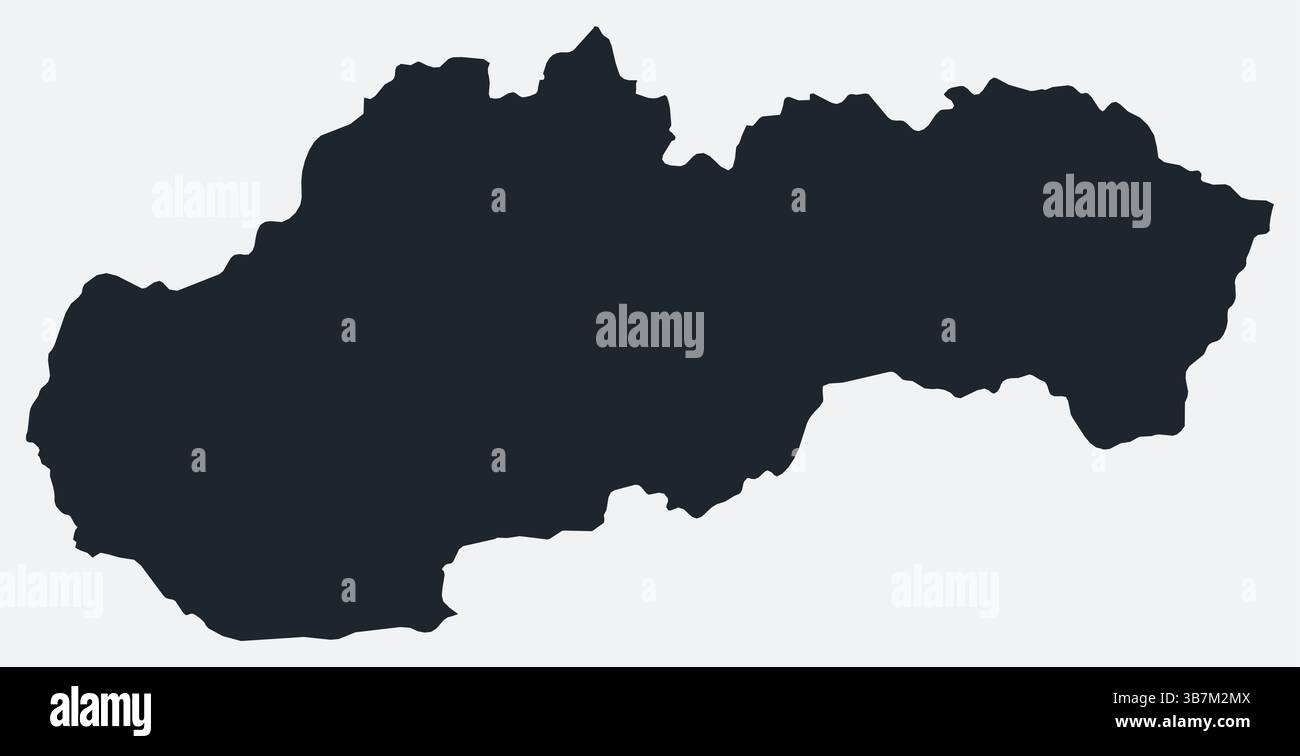 Slovakia map. Just a simple border map. Shape of the country. Flat ...
