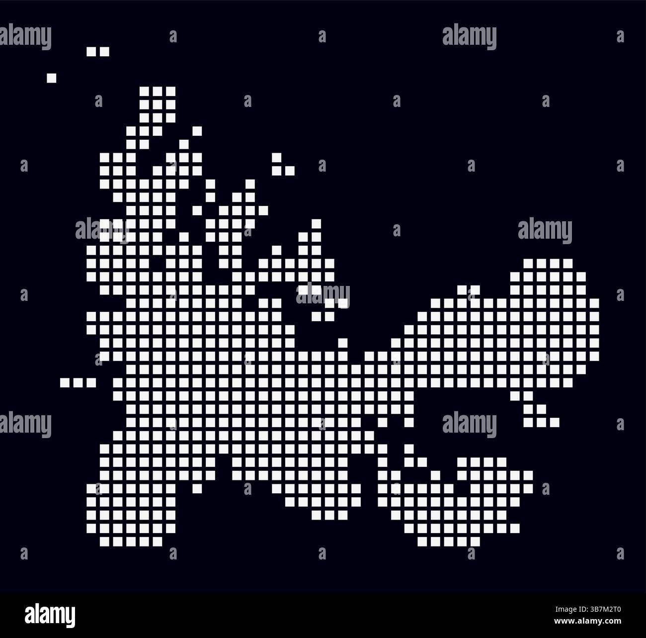 French Southern and Antarctic Lands dotted map. Digital style map of ...