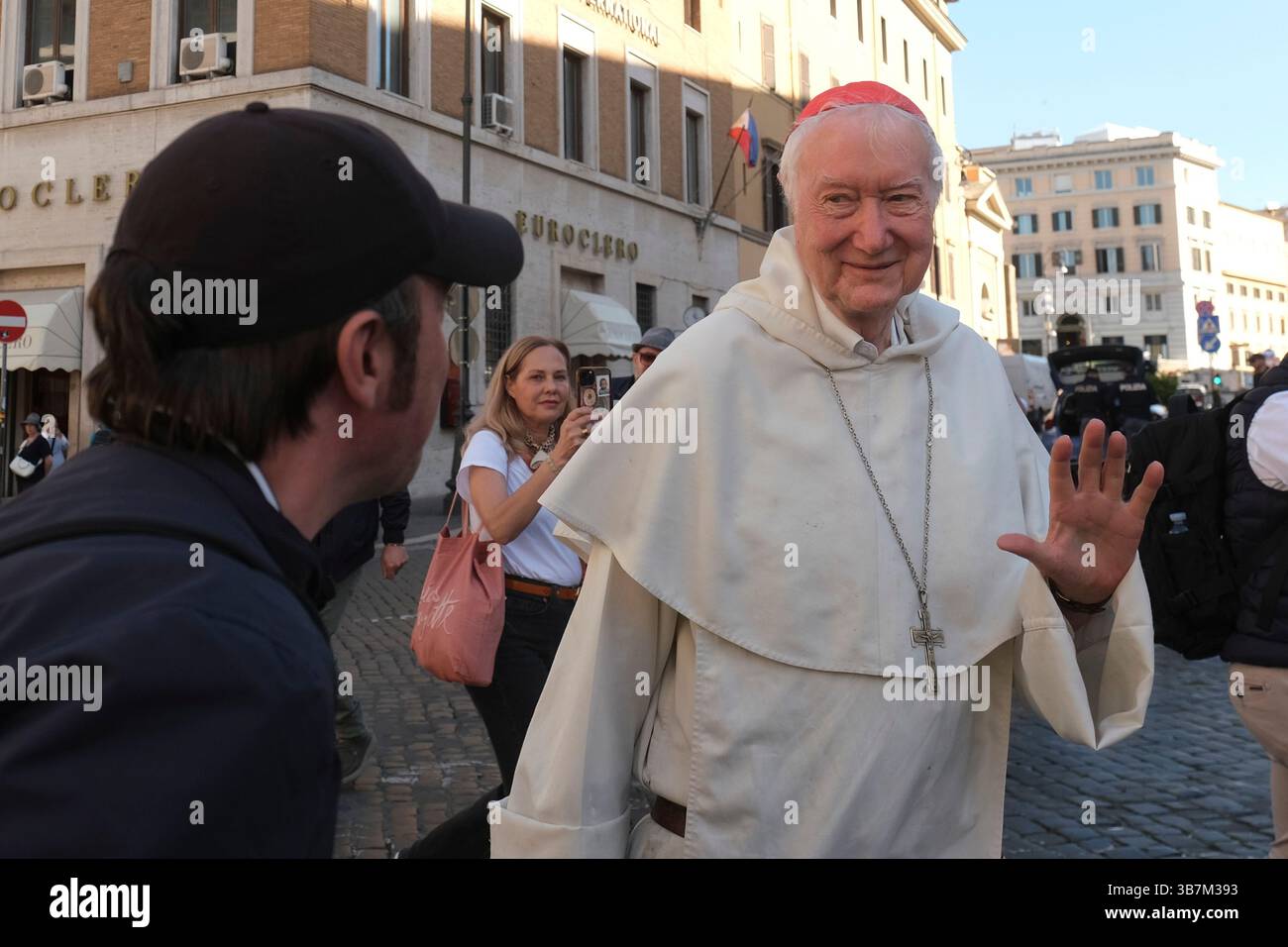 Cardinal Timothy Radcliffe walks, ahead of the conclave to elect the ...