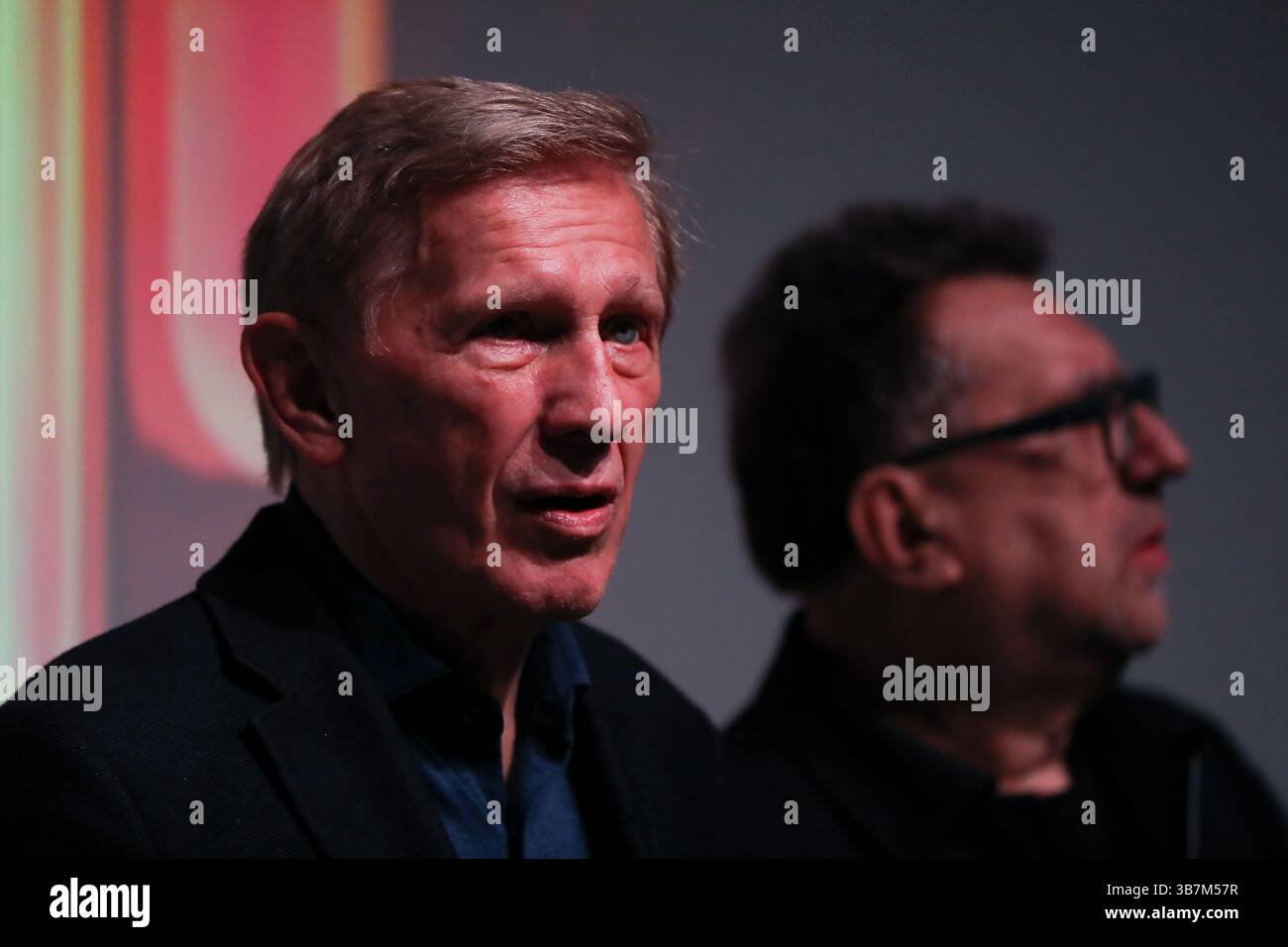 Krakow, Poland. 28th Apr, 2025. Actor Jan Englert attends a meeting ...