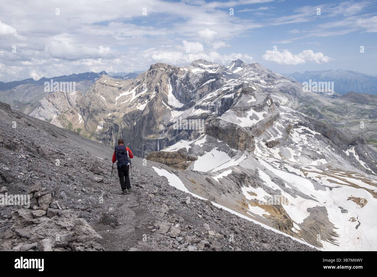 Monte Perdido, 3355 metres, route of ascent to the Taillon, French ...