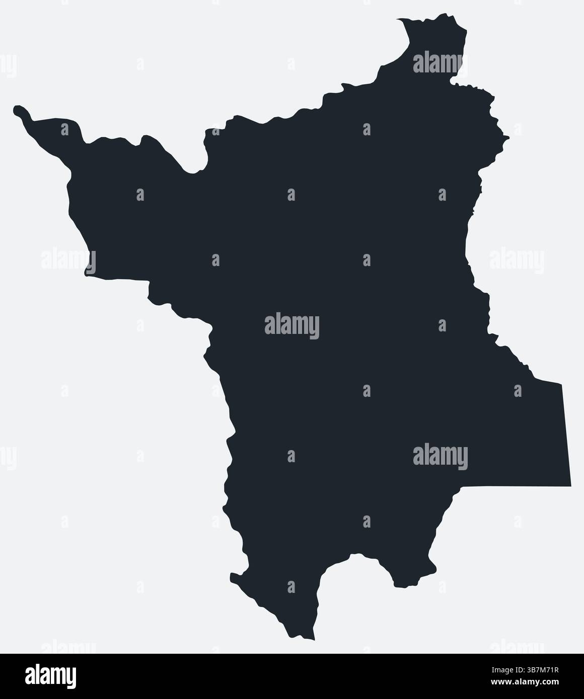 Roraima map. Just a simple border map. Shape of the state. Flat blank Roraima outline. Vector ...