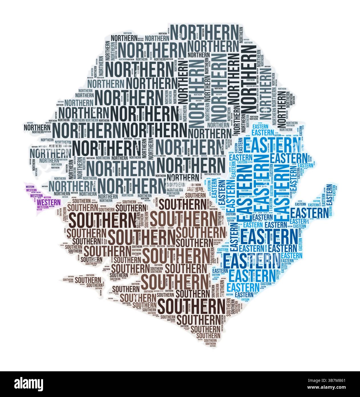 Sierra Leone region word cloud. Country shape design. Sierra Leone ...