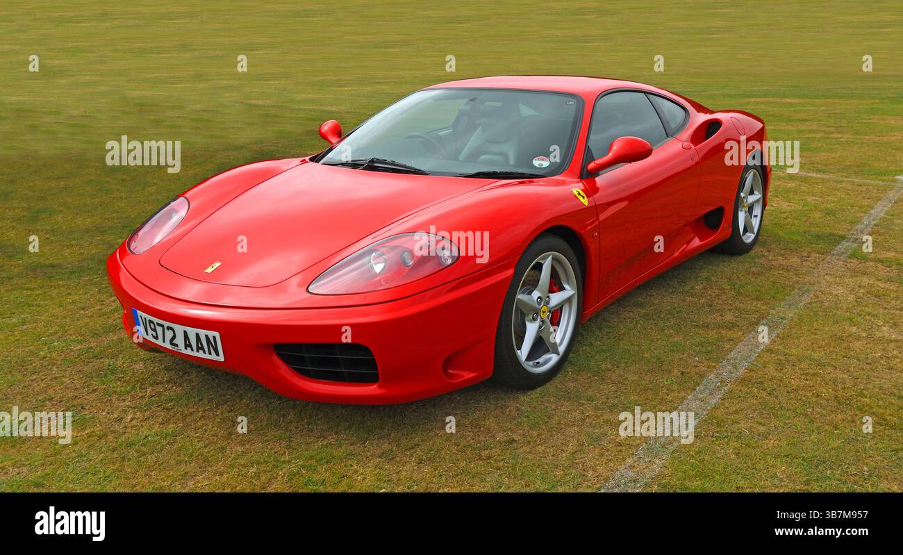 Classic Ferrari 360 Modena car parked on grass Stock Photo - Alamy