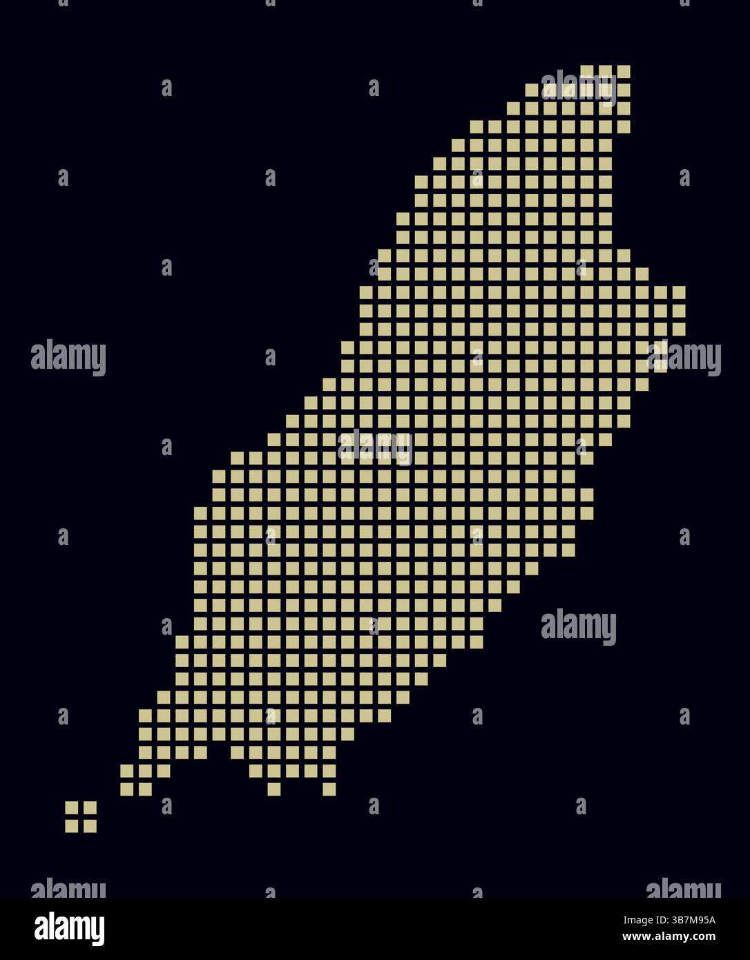 Isle of Man dotted map. Digital style map of the country on a dark ...