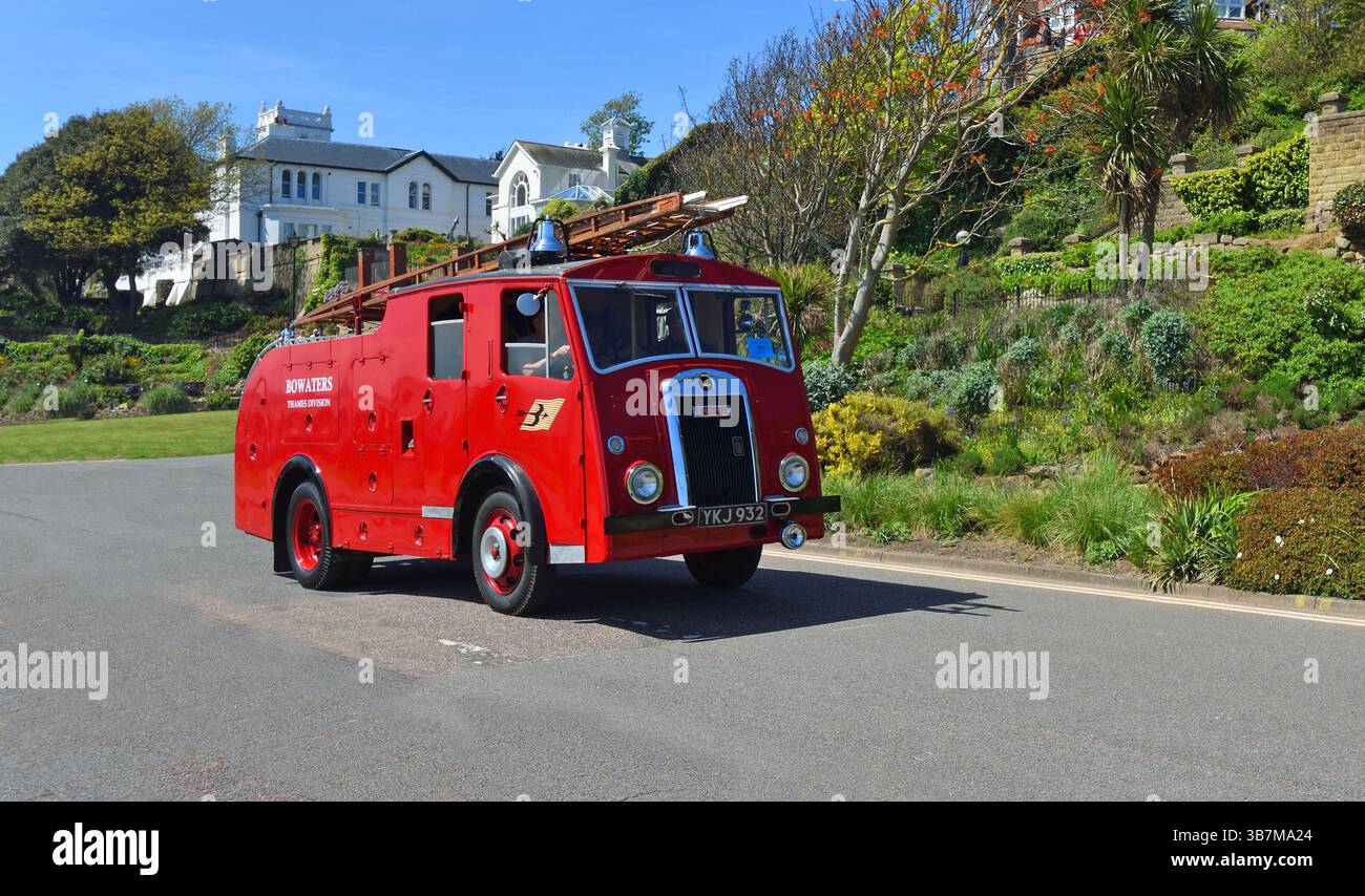 Classic Dennis F8 Water Tender on road Stock Photo - Alamy