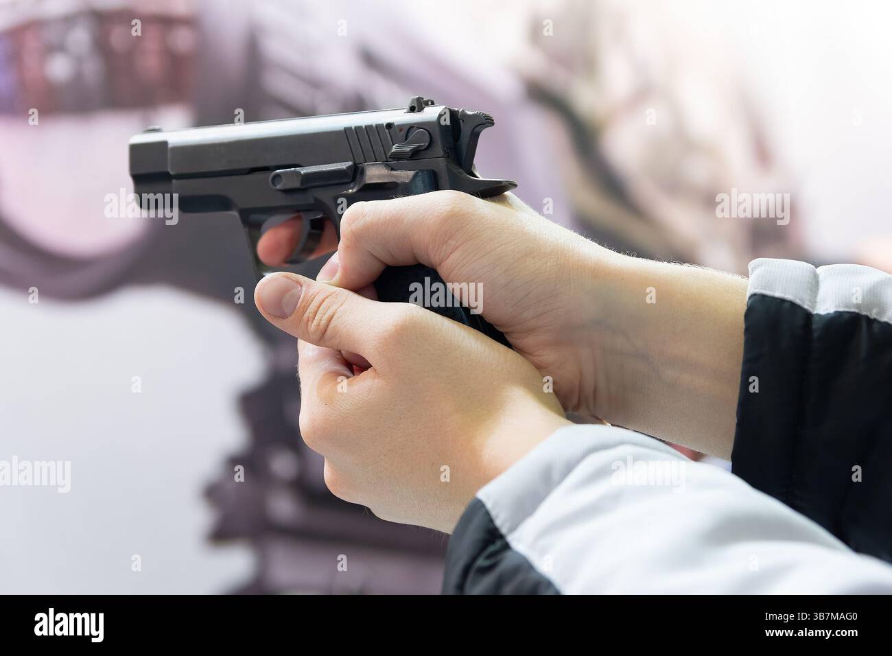 Closeup man gun in hi-res stock photography and images - Alamy