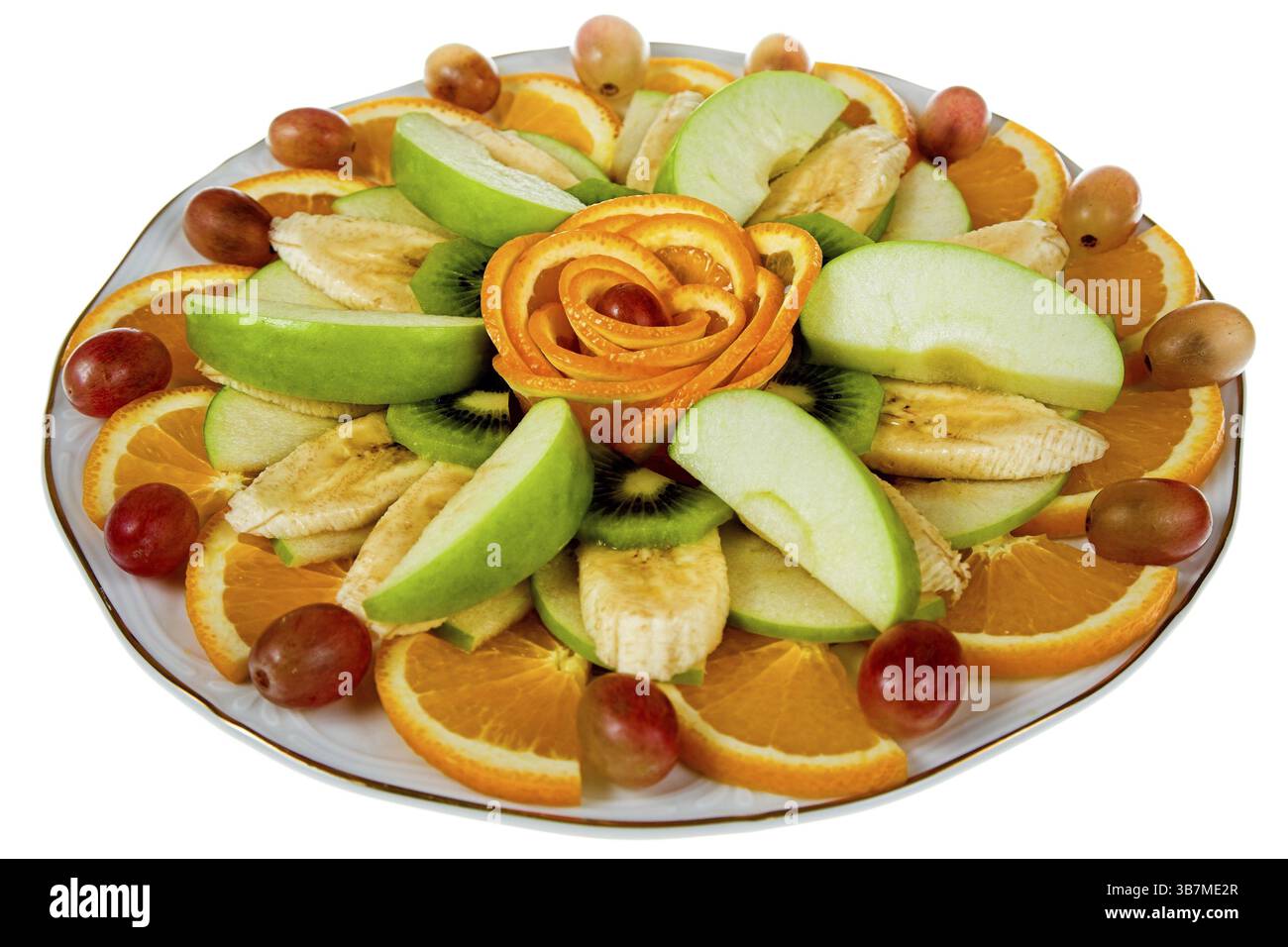 Cutted orange on white Cut Out Stock Images & Pictures - Alamy