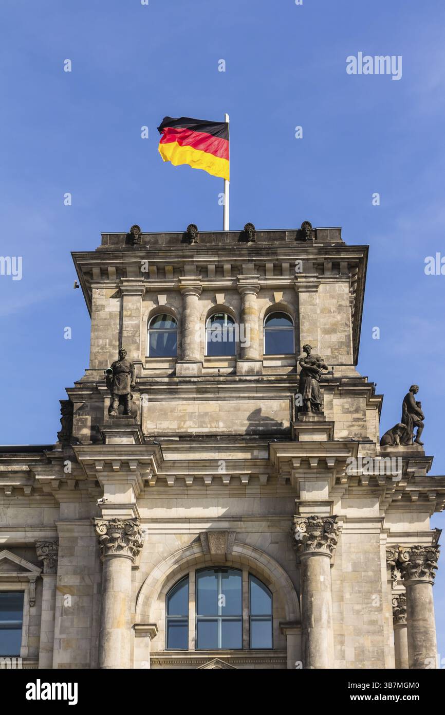 Flags on the Reichstag building Berlin, Germany, Europe Stock Photo - Alamy