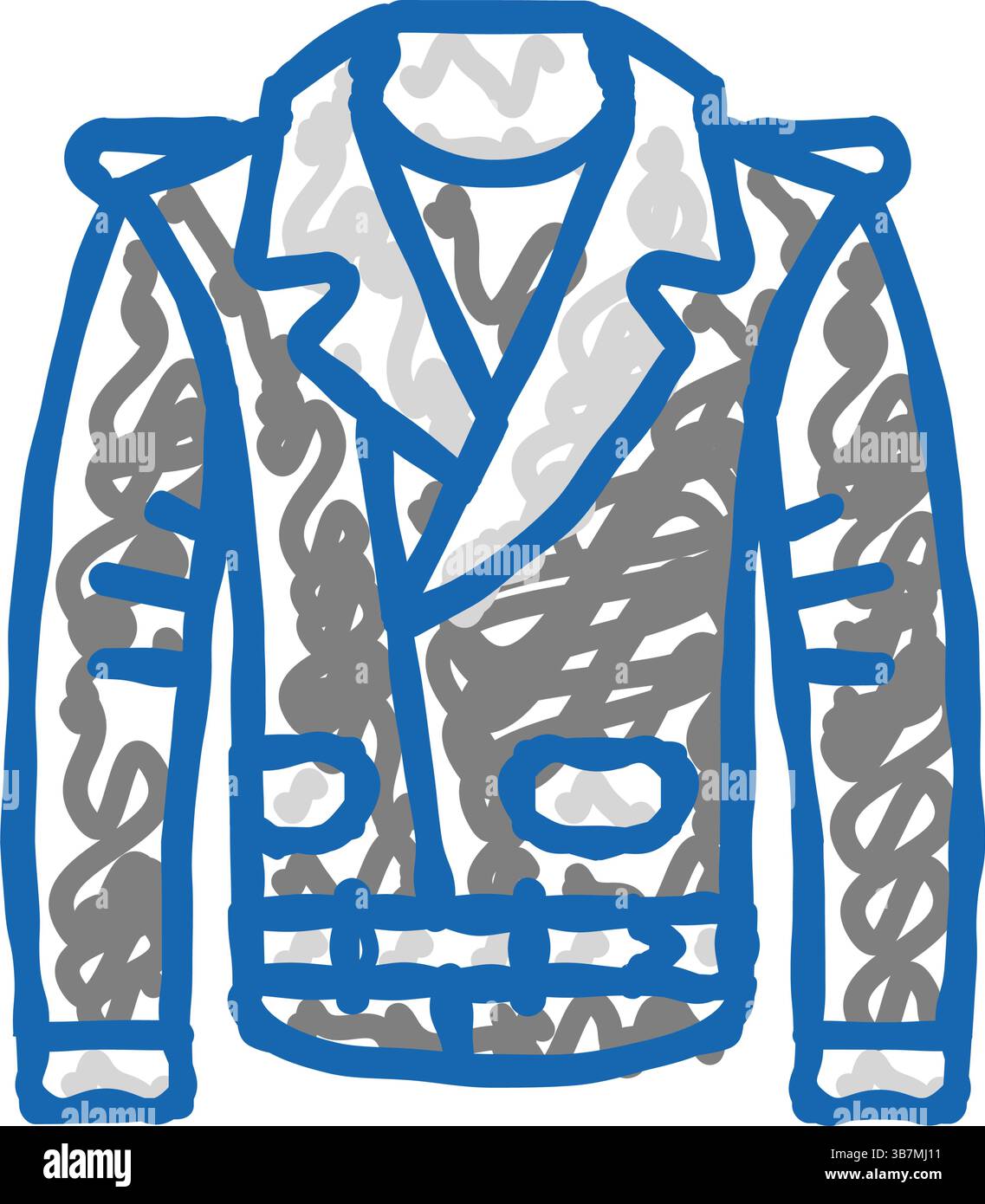 leather jacket clothes icon doodle illustration Stock Vector Image ...