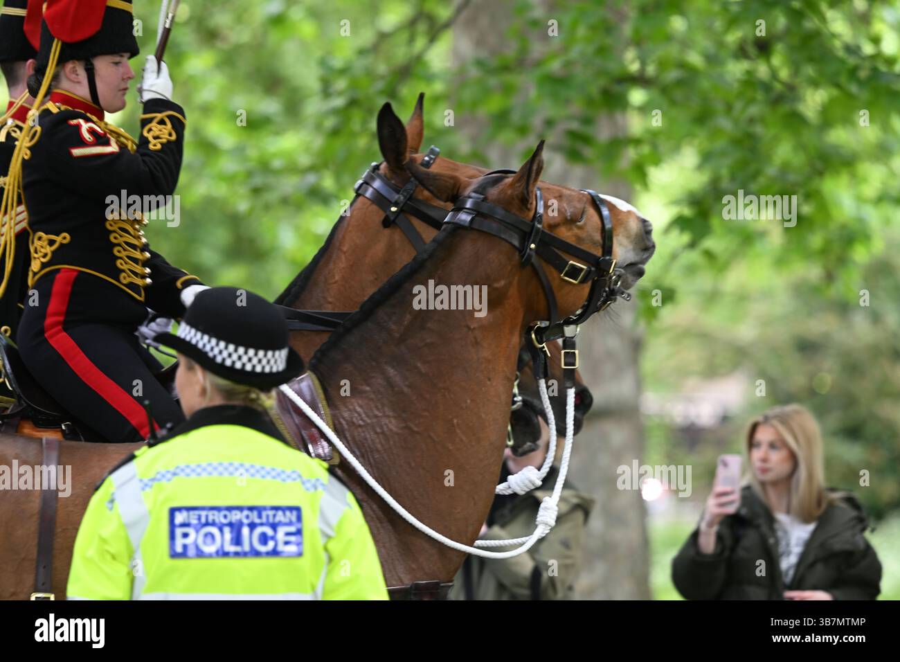 Hyde Park, London, UK. 6th May, 2025. 71 horses of The King’s Troop ...