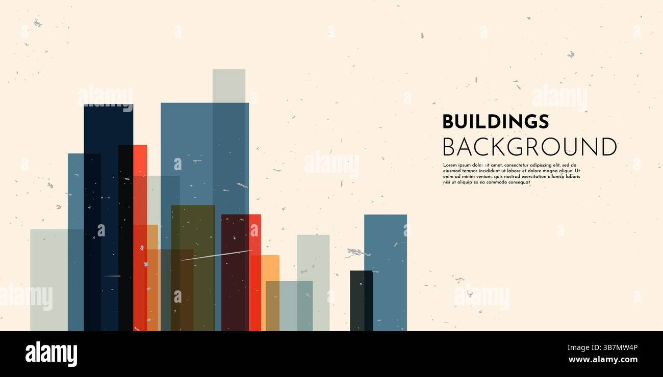 Vector illustration. Abstract geometry banner. Minimalist cityscape ...