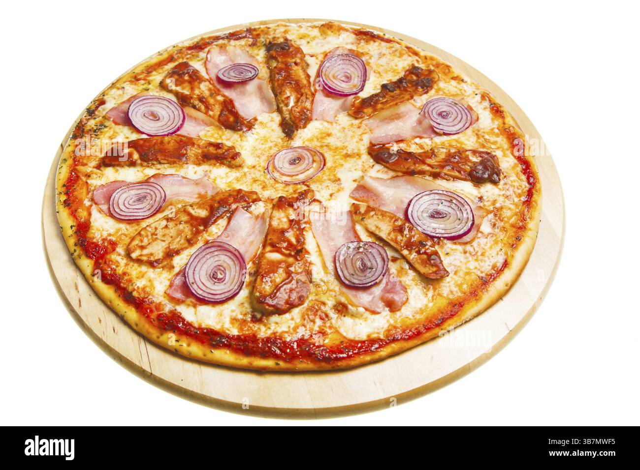 Nice pizza isolated on the white background Stock Photo - Alamy