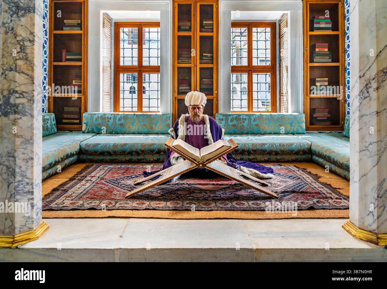 Interior of the Library of Ahmed III (1718) at Topkapi Palace ...