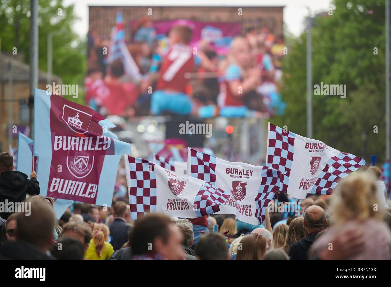 Burnley, Lancashire, UK. 6th May 2025. Thousands of fans turned out to ...