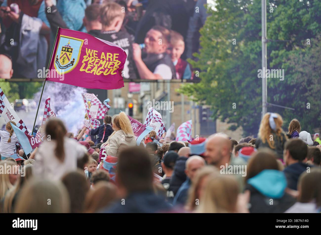 Burnley, Lancashire, UK. 6th May 2025. Thousands of fans turned out to ...
