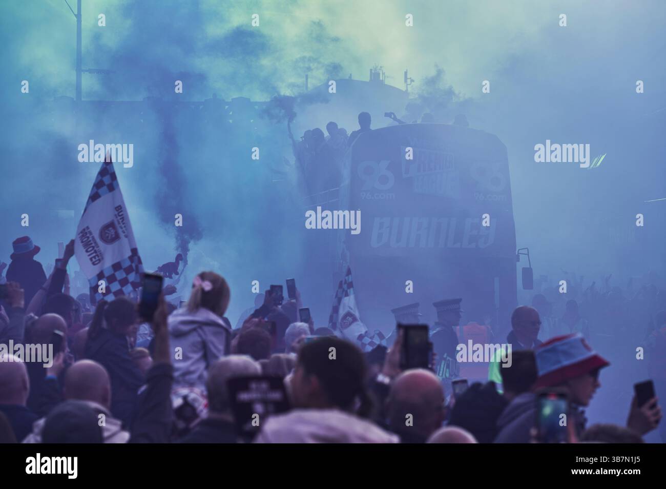 Burnley, Lancashire, UK. 6th May 2025. Thousands of fans turned out to ...