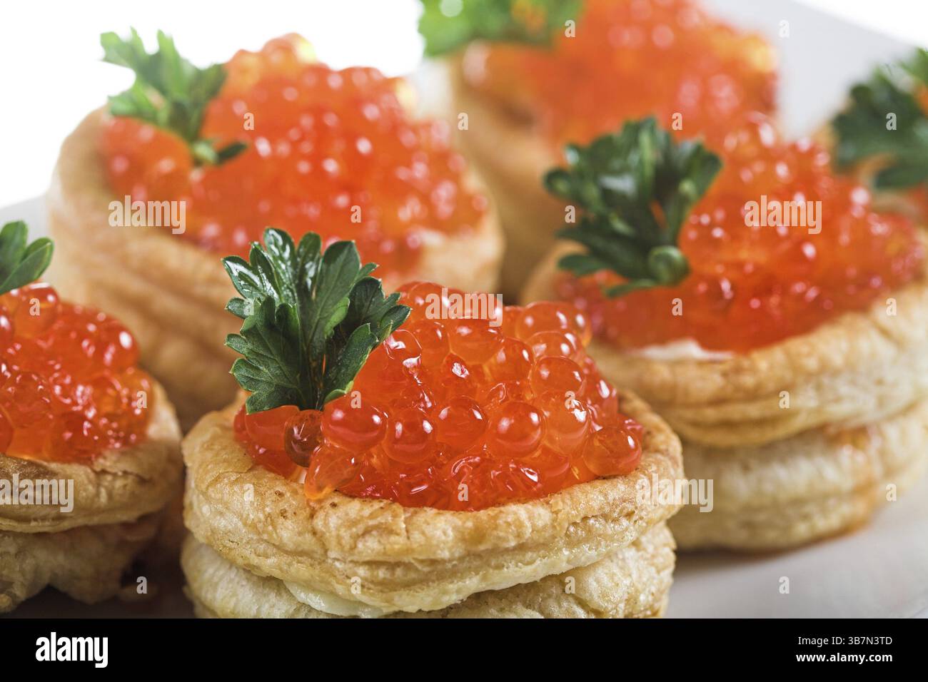 Red caviar tartlets on hi-res stock photography and images - Alamy