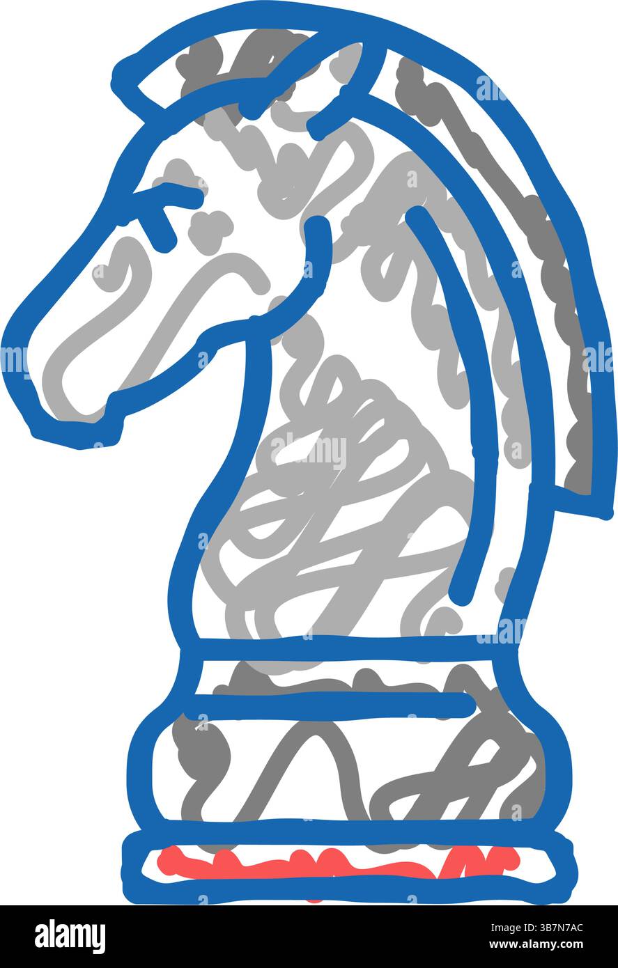 horse chess icon doodle illustration Stock Vector Image & Art - Alamy