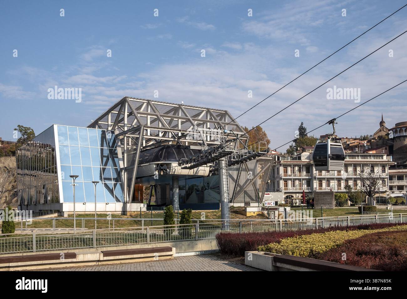 Modern cable car station in Tbilisi Stock Photo - Alamy