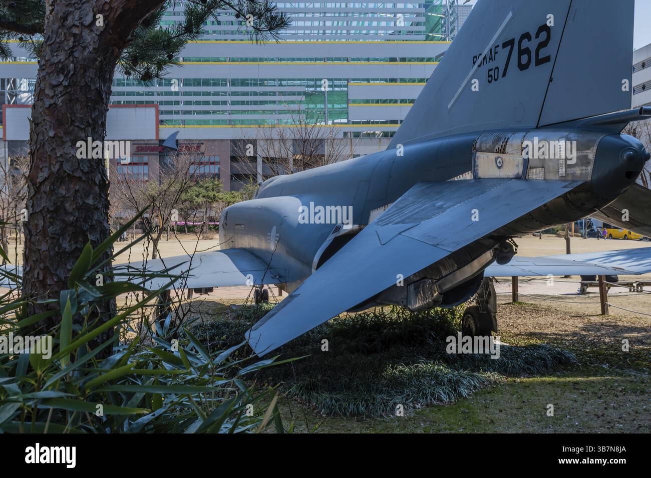 Daejeon, South Korea. March 16, 2020:, Rear view of McDonald Douglas ...