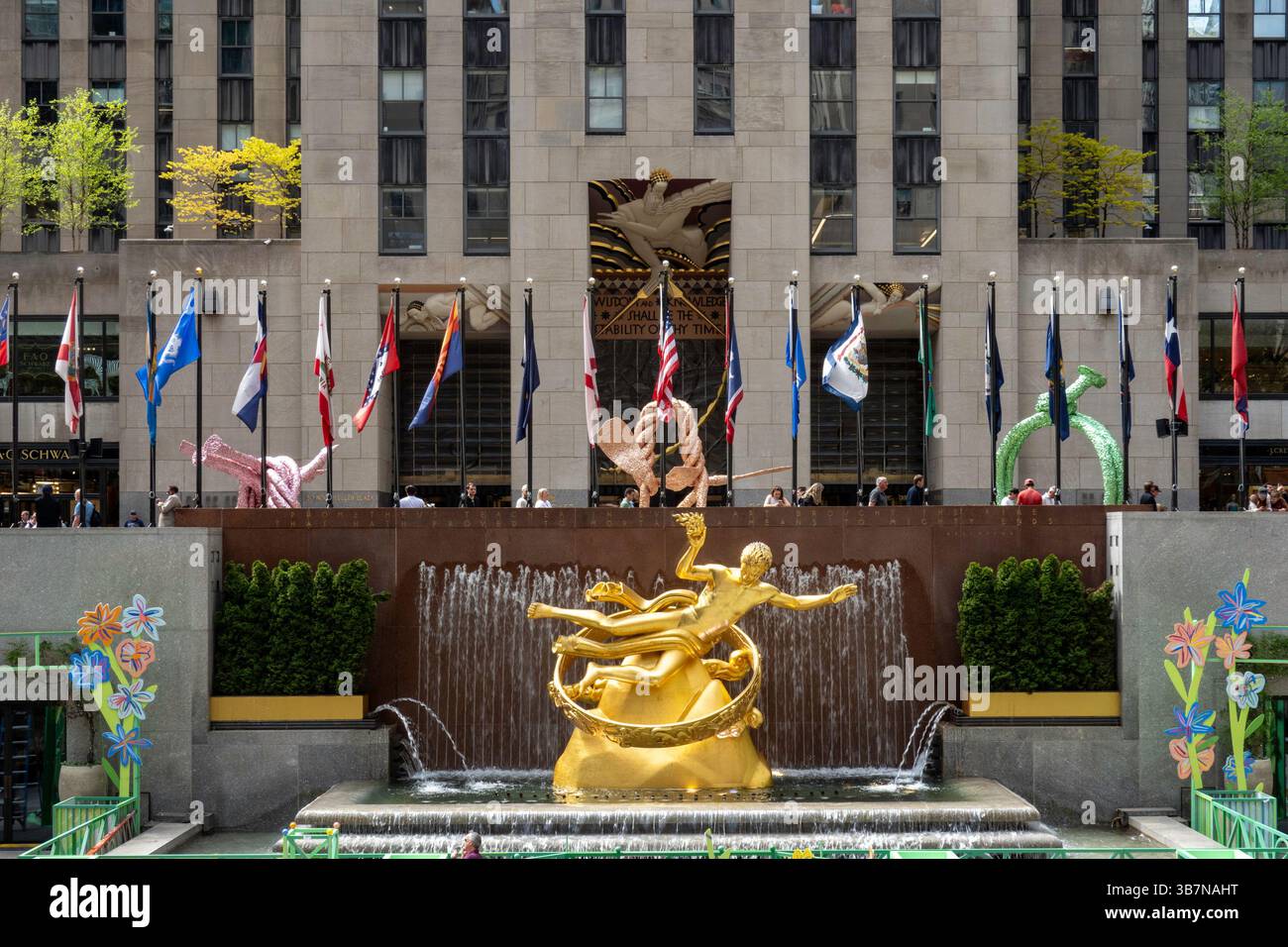 Spring is blooming at Rockefeller Center is a large scale French garden ...