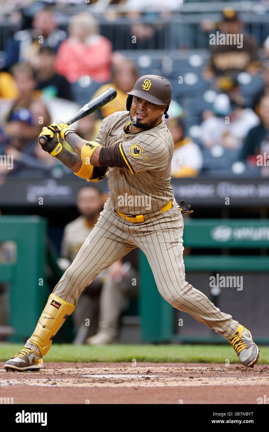 PITTSBURGH, PA - MAY 03: San Diego Padres first baseman Luis Arraez (4 ...