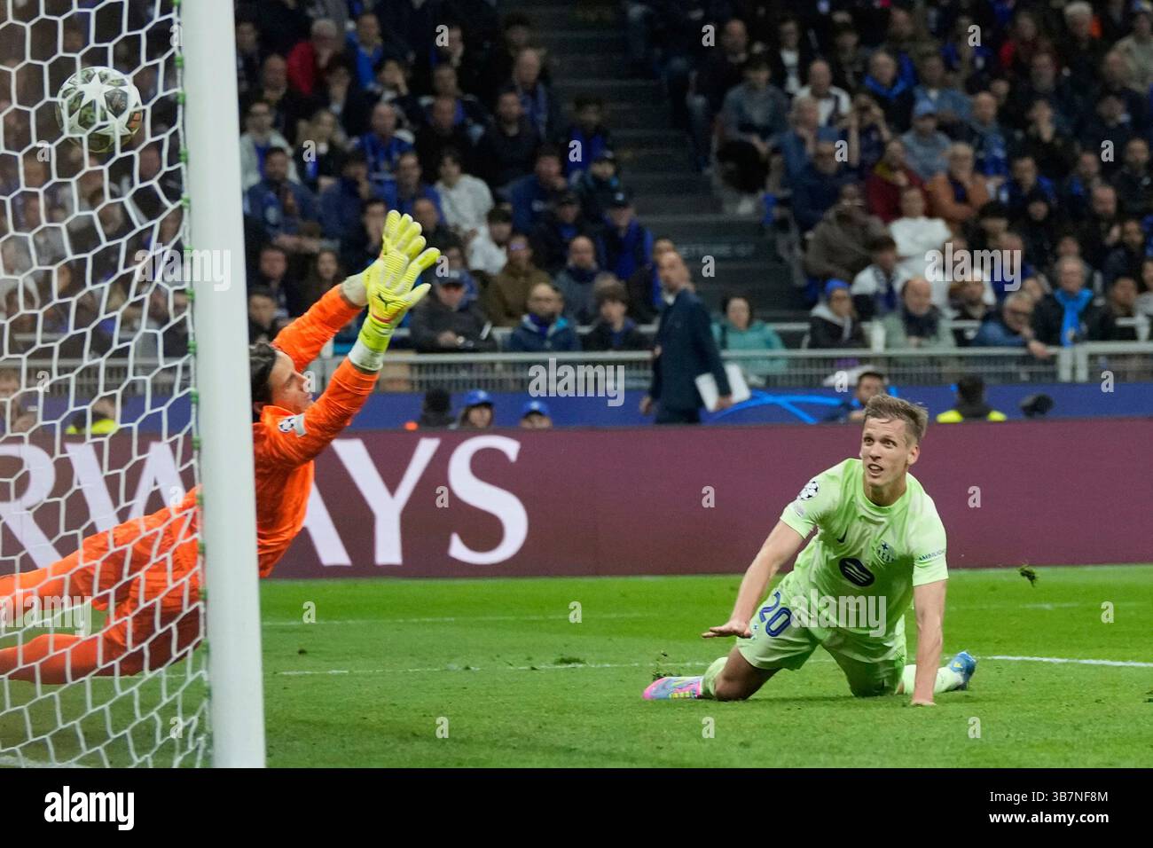Barcelona's Dani Olmo scores his side's second goal during the ...