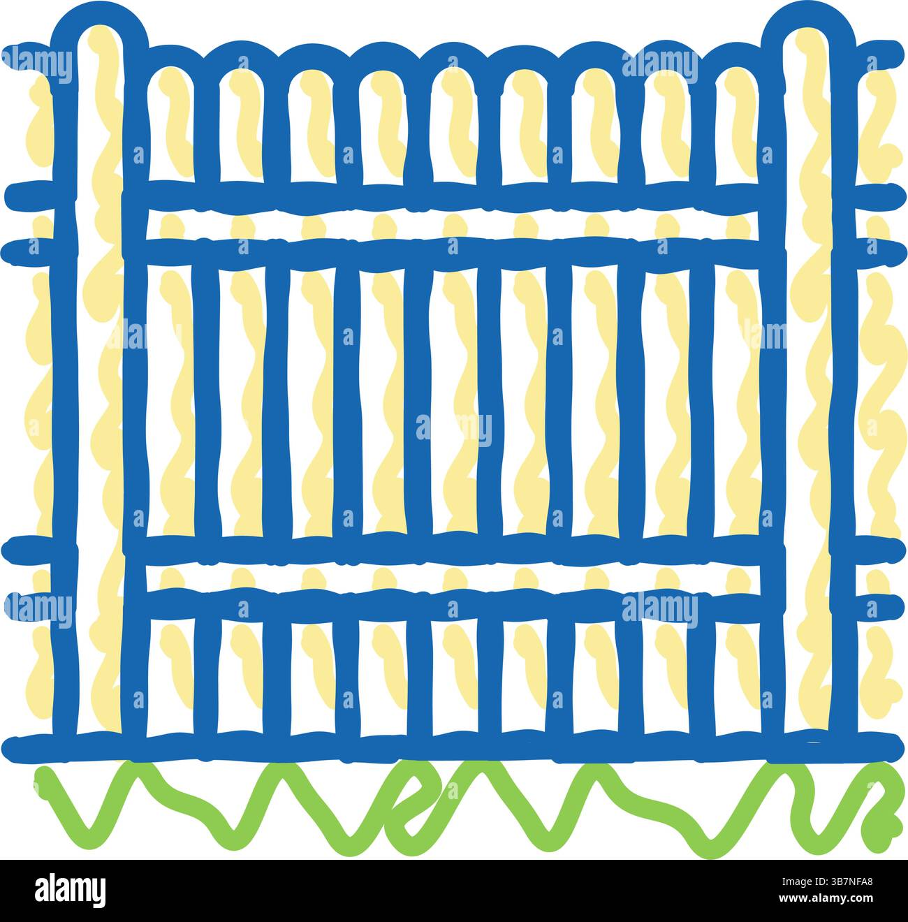 wood fence icon doodle illustration Stock Vector Image & Art - Alamy