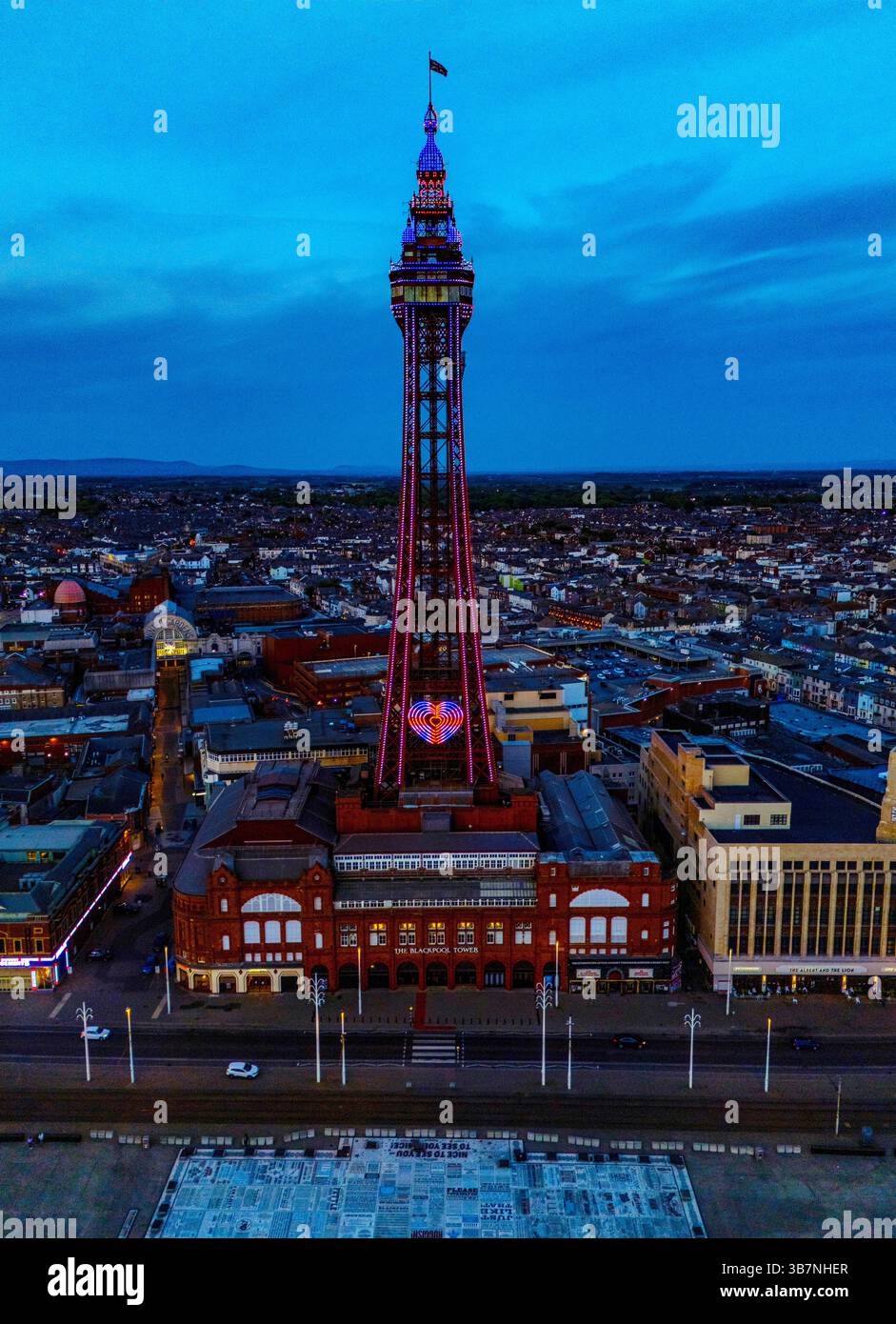 Blackpool Tower is lit up as historic landmarks across the UK are ...