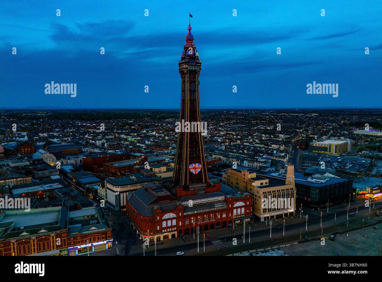 Blackpool Tower is lit up as historic landmarks across the UK are ...