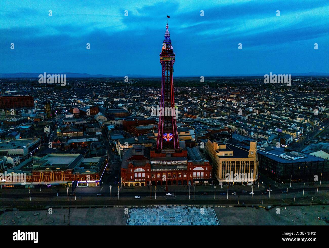 Blackpool Tower is lit up as historic landmarks across the UK are ...