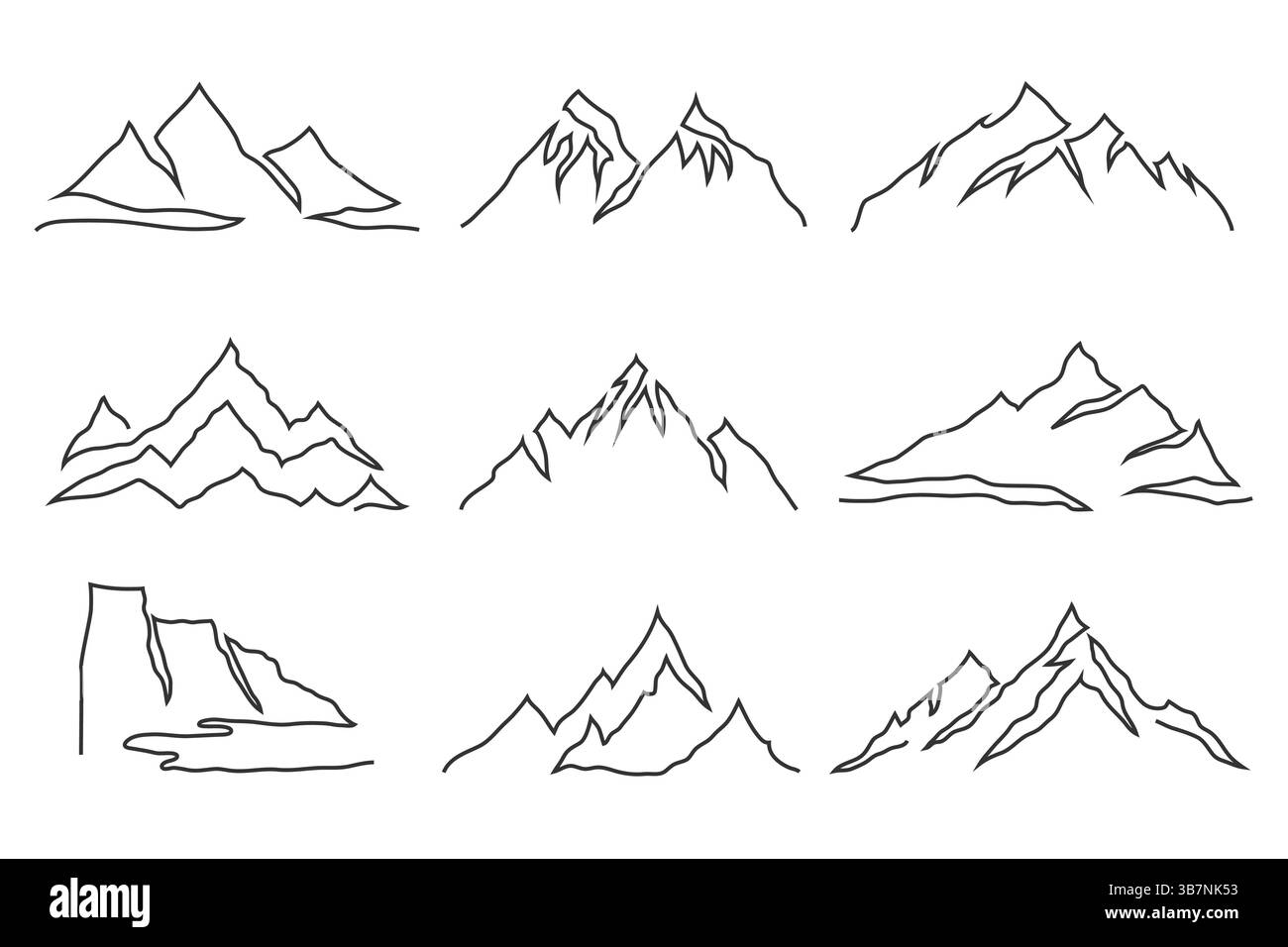 Black hills mountain range Stock Vector Images - Alamy