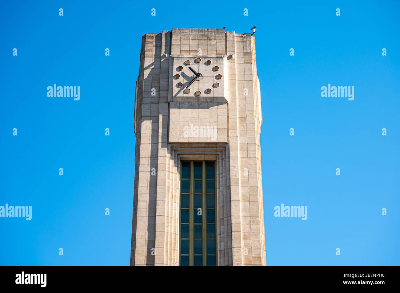 Clock tower of the Brussels North railway station, Brussels North ...