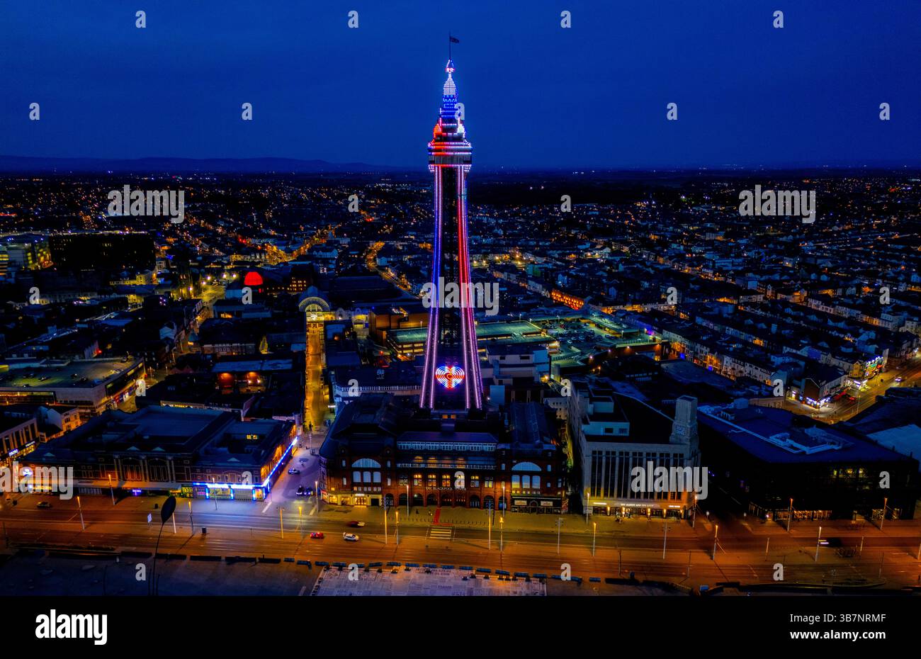 Blackpool Tower is lit up as historic landmarks across the UK are ...